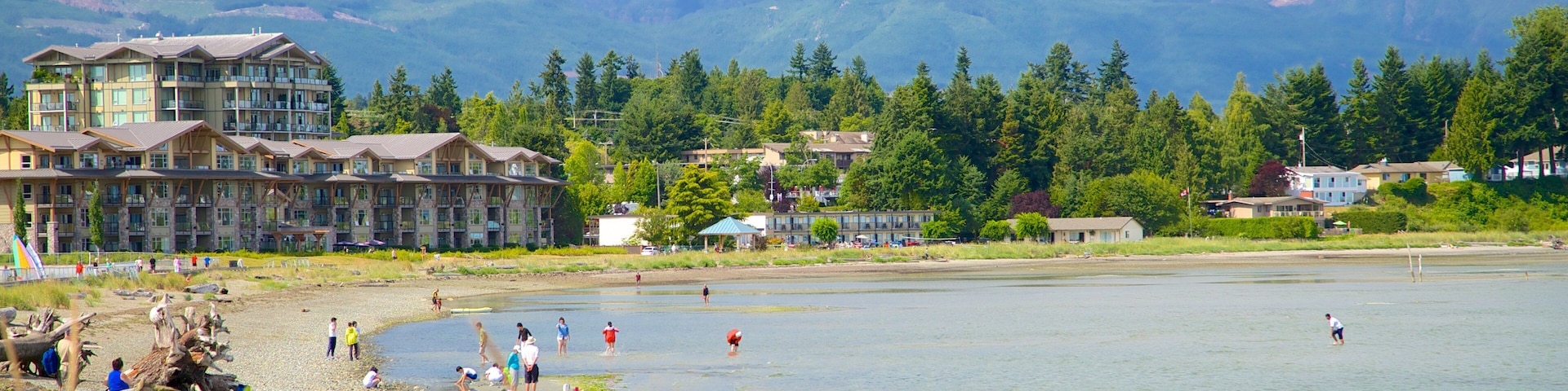 Parksville Beach featuring rocky coastline and a pebble beach