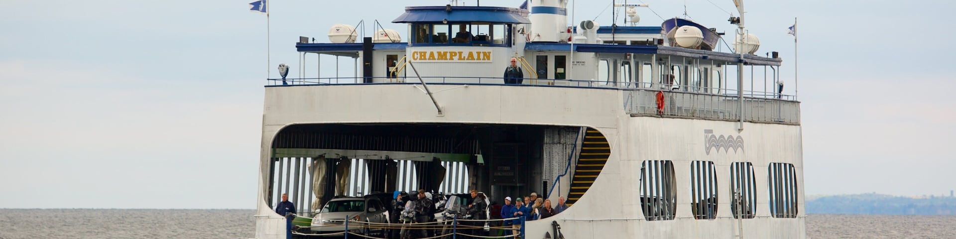 Lake Champlain Ferry which includes boating