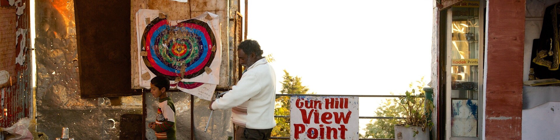 Gun Hill as well as a small group of people