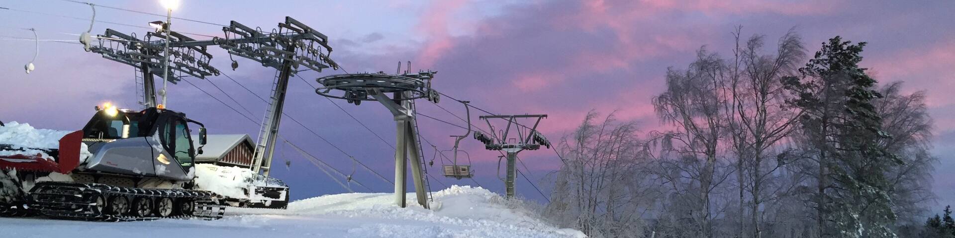 Kungsberget Ski Resort showing snow