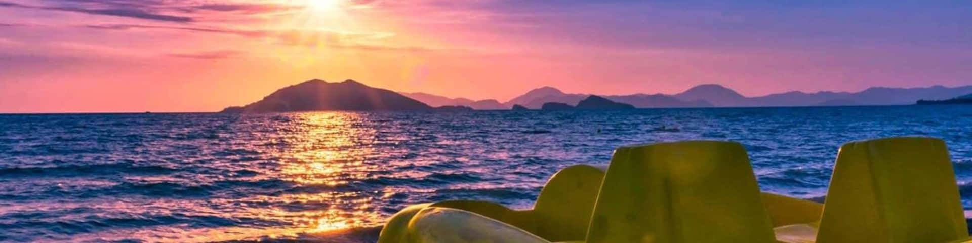 Amazing sunset on Calis beach.