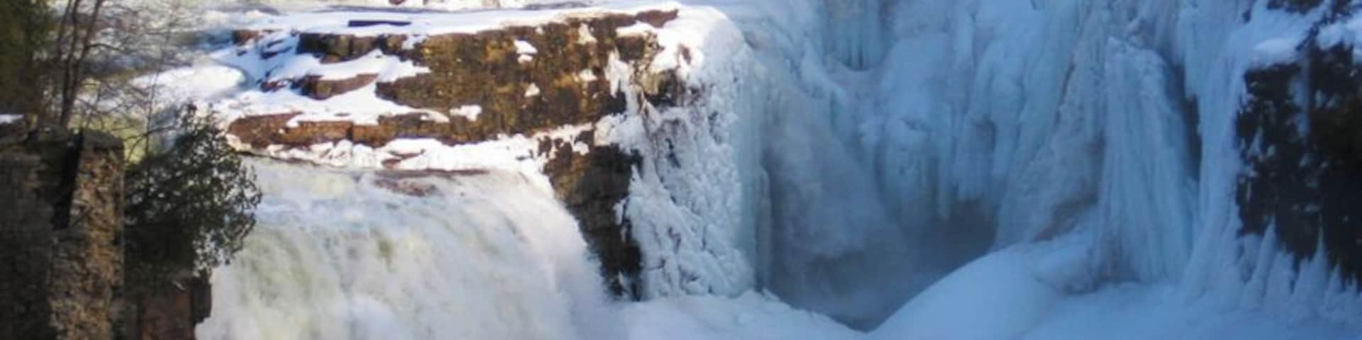 Ausable Chasm, in upstate New York, is especially dramatic in winter! #snow