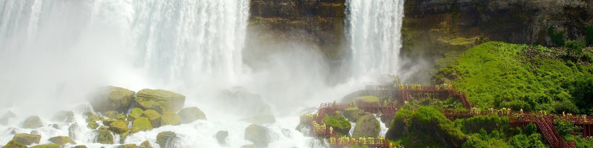 Maid of the Mist featuring views and a cascade
