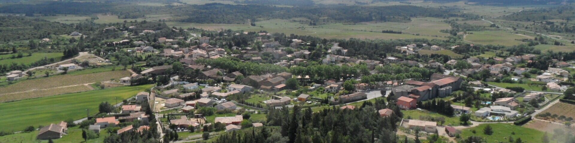 View of Montséret, Aude, France