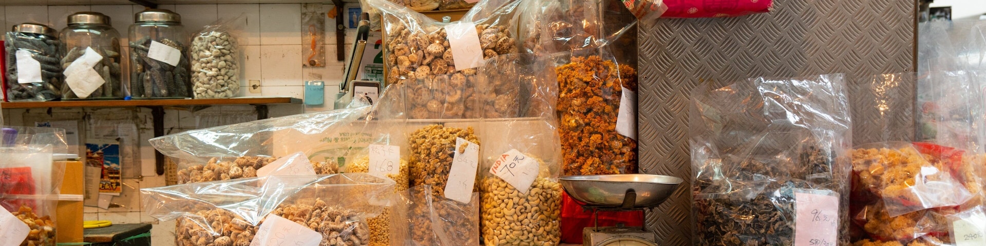 Dried Seafood Market featuring markets, food and interior views