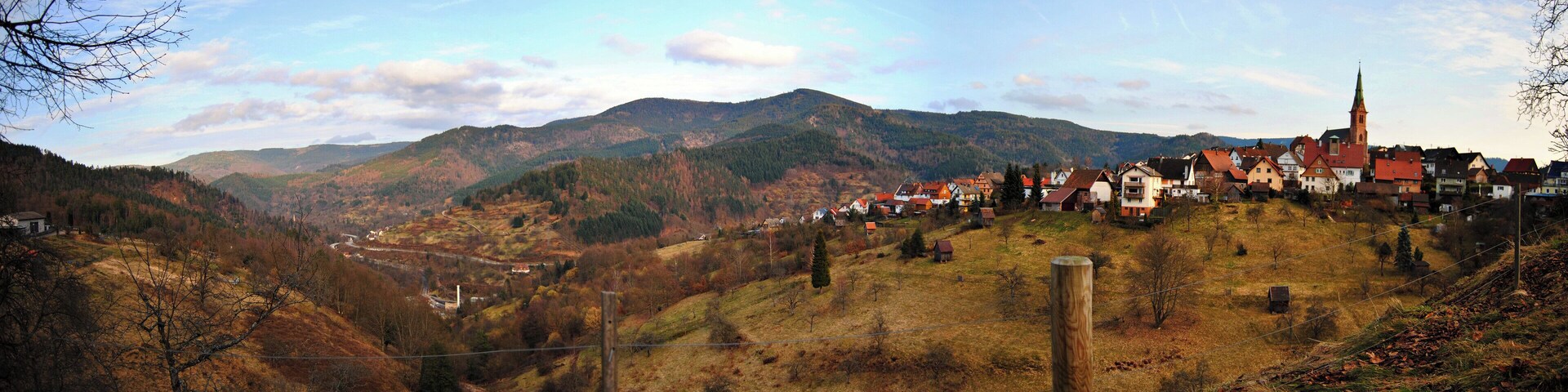 Bermersbach overlooks the Murg valley in the Northern Black Forest near Forbach