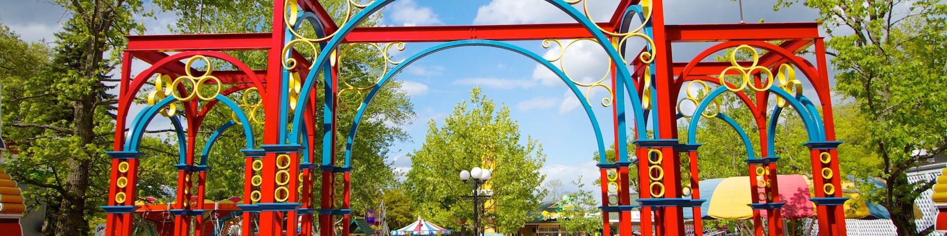 Kennywood caracterizando sinalização e passeios