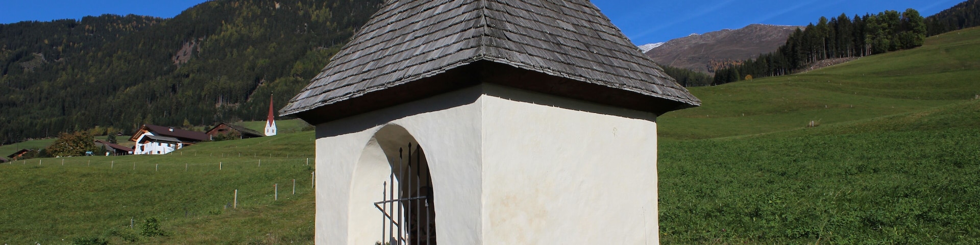 Totenrastkapelle (auch Totenrast-Stöckel) in der Gemeinde Abfaltersbach in Osttirol, Österreich.