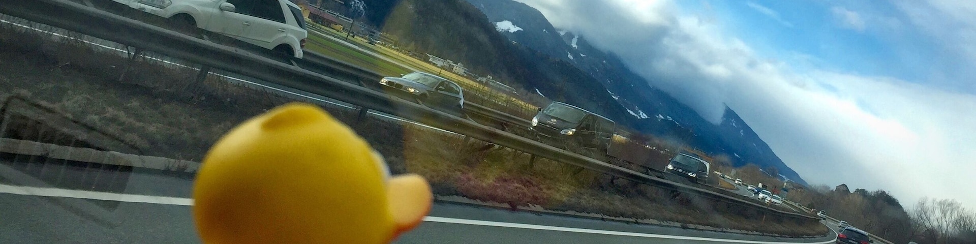 Rubber Ducky loves being on the road...