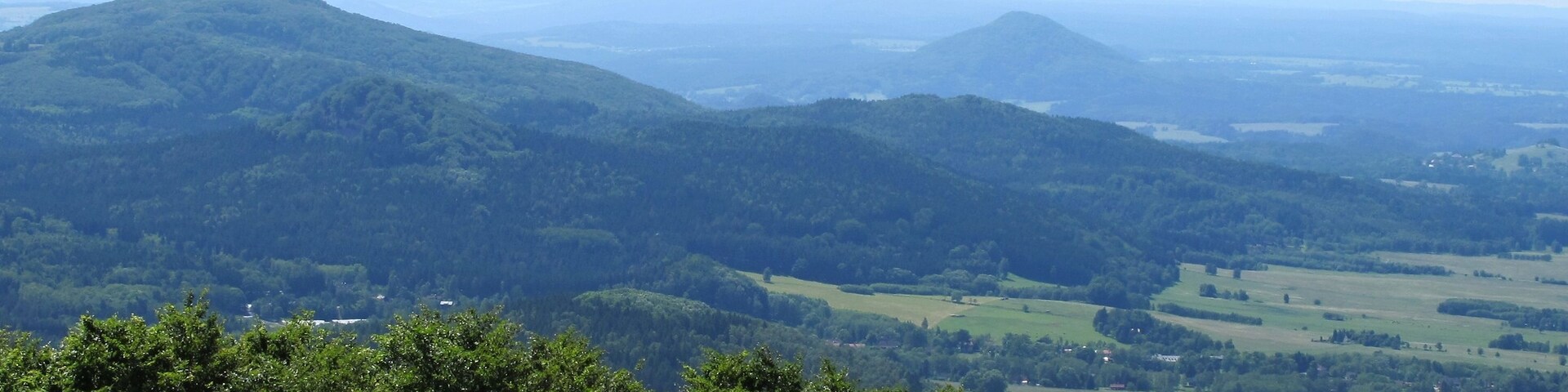 View from hill Jedlová, landscape park Lužické hory in Děčín District