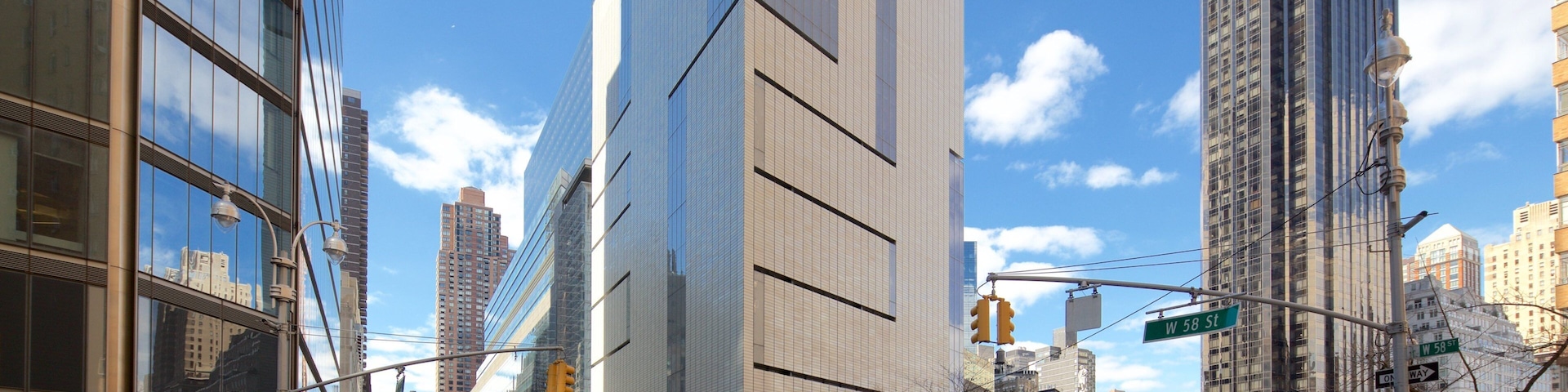 Museum of Arts and Design which includes a city, a high rise building and city views