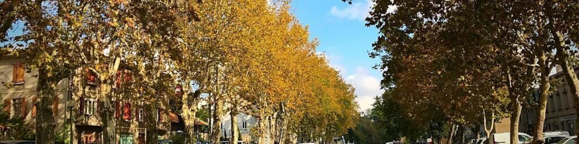 Canal du Midi on a glorious Autumnal day