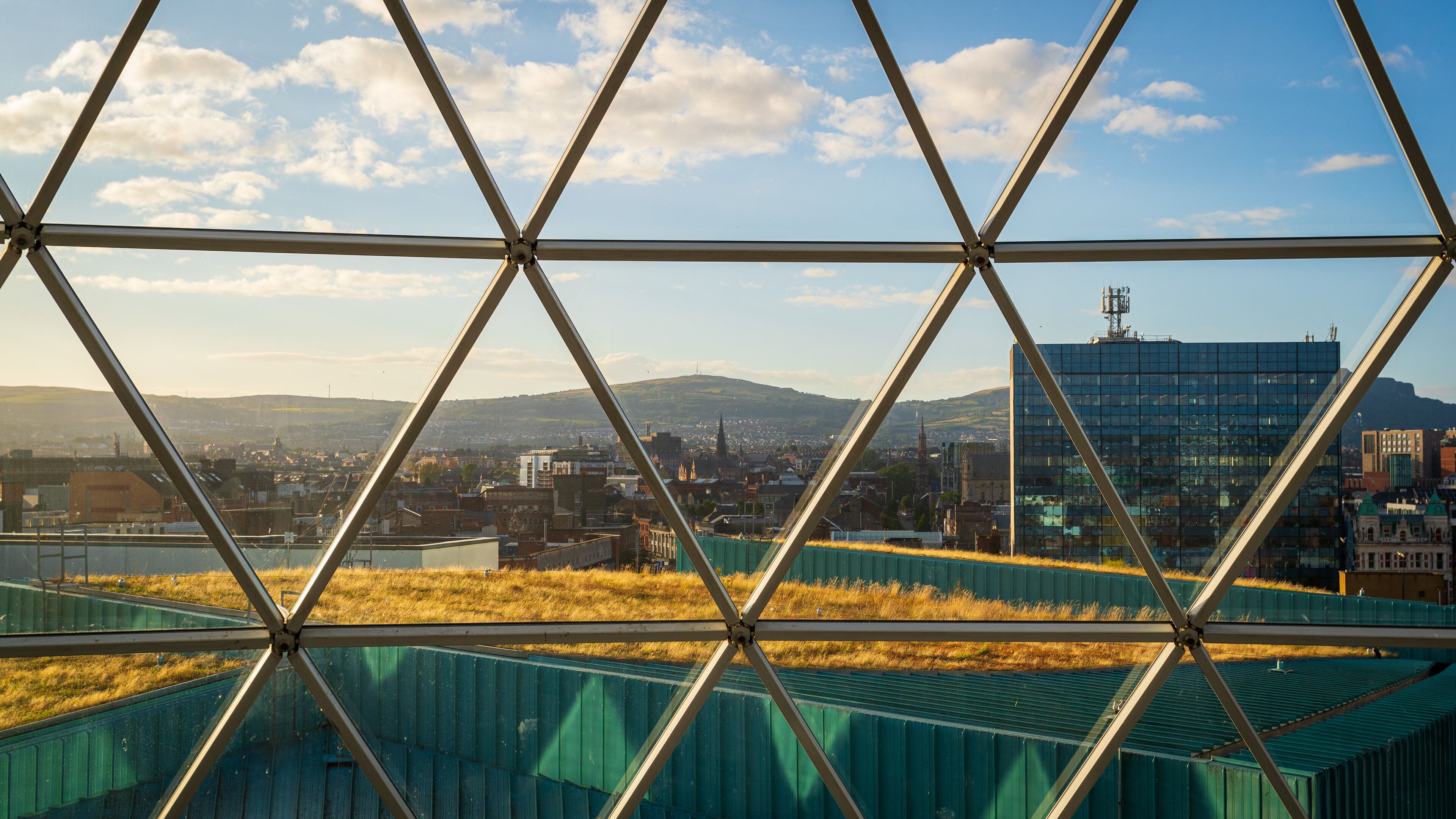 Victoria Square Shopping Centre featuring a city, landscape views and a sunset