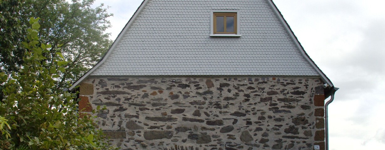 Protestant church in Wettsaasen, Muecke, Hesse, Germany