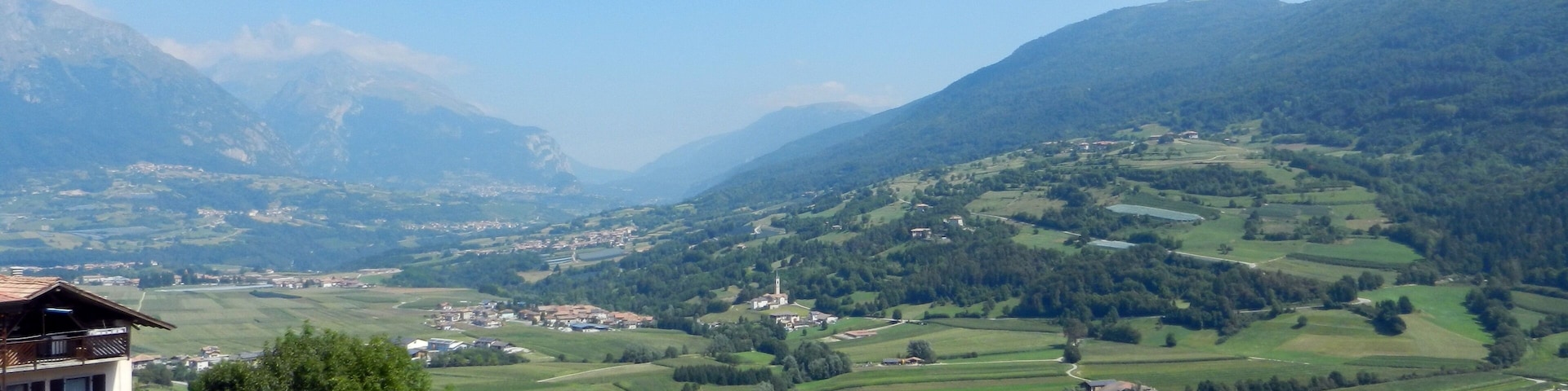 Landscape of Giudicarie viewed from Favrio, a frazione of Fiavè.