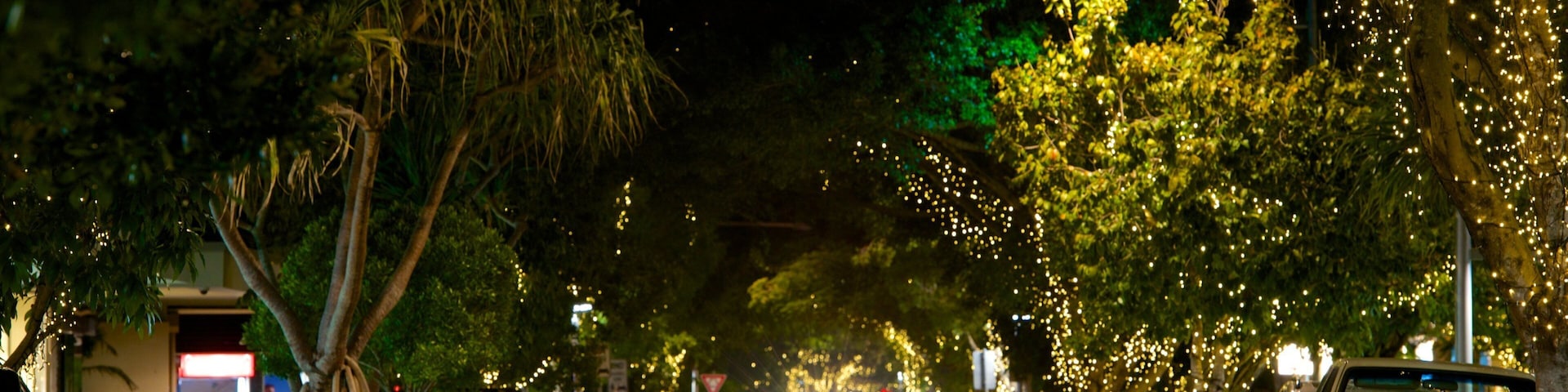 Hastings Street que inclui cenas noturnas e cenas de rua