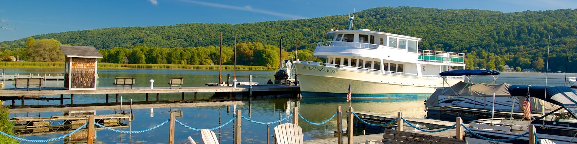 Keuka Lake State Park which includes a bay or harbor