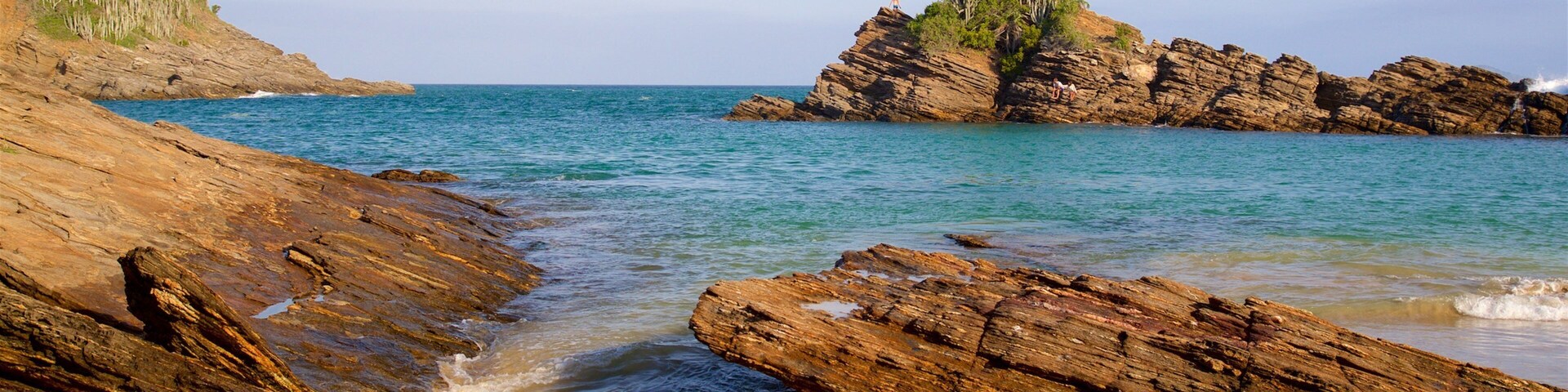Ferradurinha Beach featuring rocky coastline and general coastal views