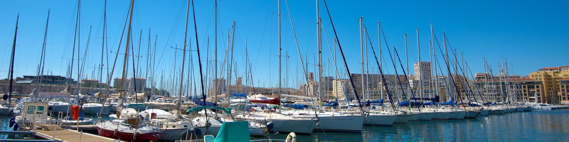 Marseille which includes a marina and boating