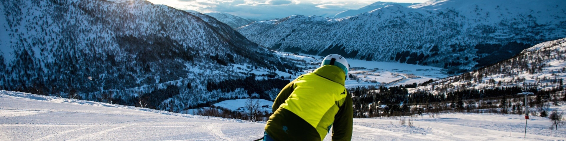 Myrkdalen showing landscape views, snow skiing and snow