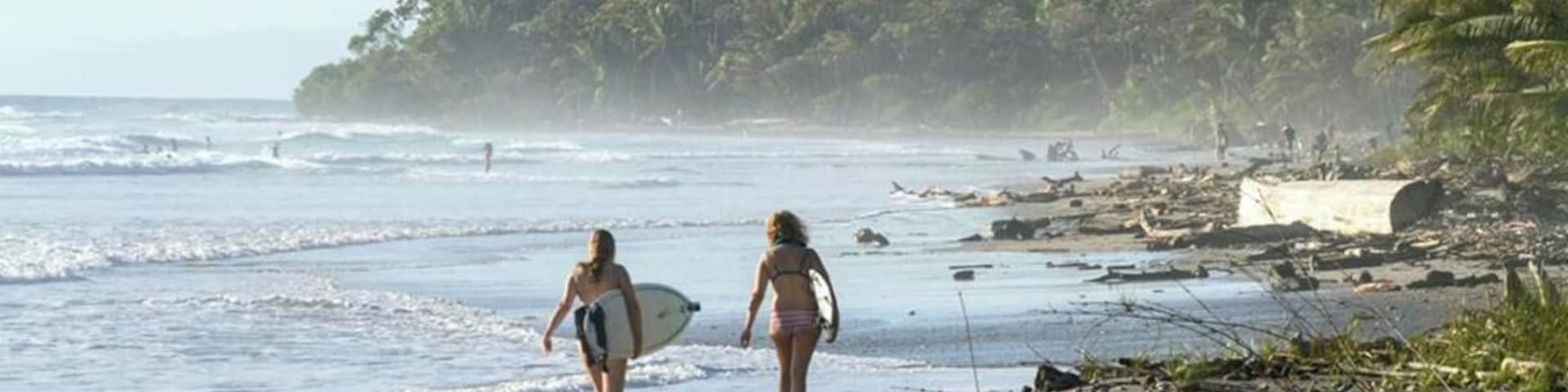 I had a chance to visit Santa Teresa for a friends wedding. It's a small dusty surf town located on the Pacific Ocean side of Costa Rica on the Nicoya Peninsula.
It's pretty laid back and simple however it's home to some of the most beautiful beaches in all of Costa Rica and has been hailed as world-class surfing spot and popular yoga retreat destination. The town itself is just a stretch of road consisting mostly of small shops, sodas (family run restaurants), and plenty of places to rent ATVs.
Despite it's difficulty to get to it's slowly becoming a travel destination with talk paving the access roads in the coming years.
#AquaTrove