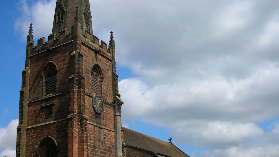 Church of England church of St Mary & St Chad, Brewood, Staffordshire, England. listed. Photographed by me, 8 August 2006.