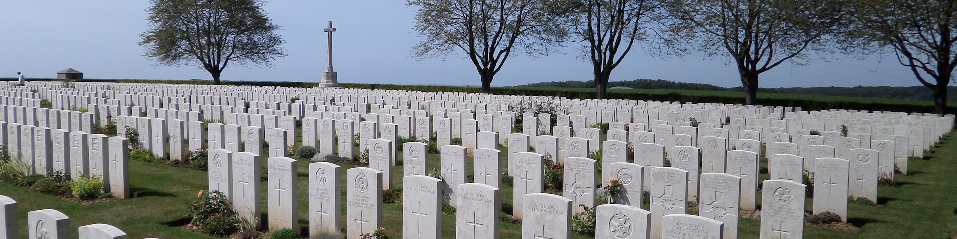 A view across the cemetery.