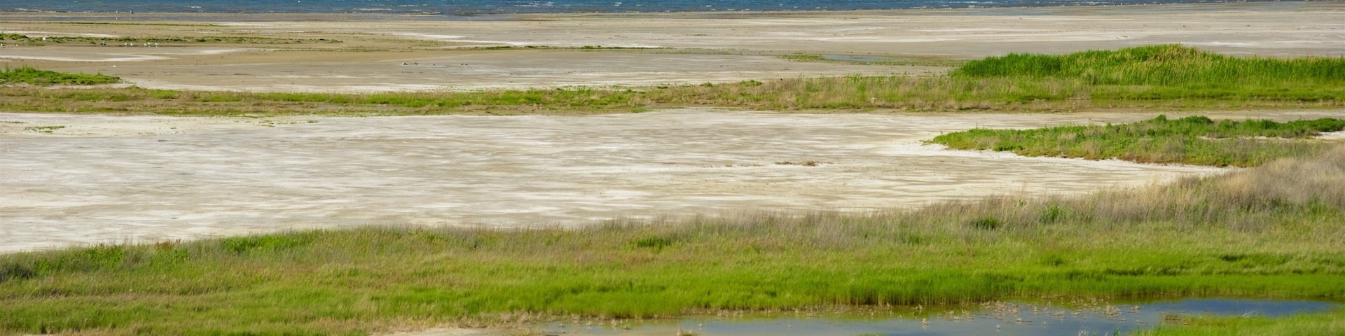 Great Salt Lake State Park featuring a lake or waterhole, tranquil scenes and landscape views