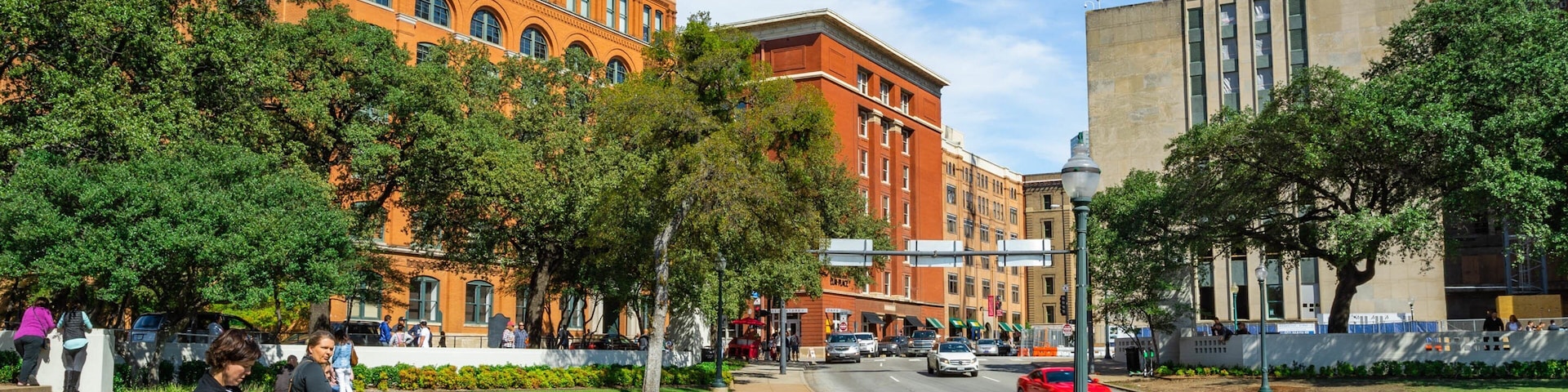 Dealey Plaza which includes a garden as well as a couple