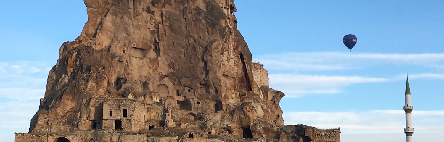 This is one of the most popular spots in the world to go up in a hot air balloon. Best flight ever with Butterfly Balloons, Goreme. Soaring over love valley by the crack of dawn during Dec 2015 was an experience by itself. Our pilot Iftal was naturally talented and within minutes our balloon was floating above fairy chimneys. We were hypnotized by spectacular & surreal landscape below us. We gently drifted over scattered valleys, pigeon houses, orchards & and vineyards. The flight duration was little over an hour. Upon touchdown, the staff served us champagne, hot chocolate & hors d'oeuvres. An activity not to be missed when in Cappadocia. 🎈