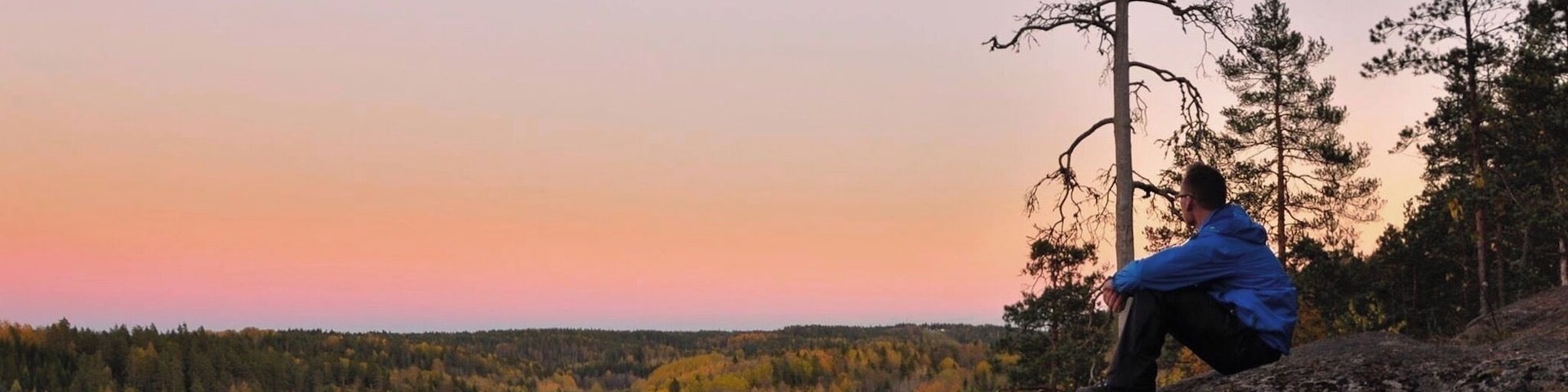 One of the many trails in Nuuksio National park. Great place to enjoy the outdoors and get away from city life