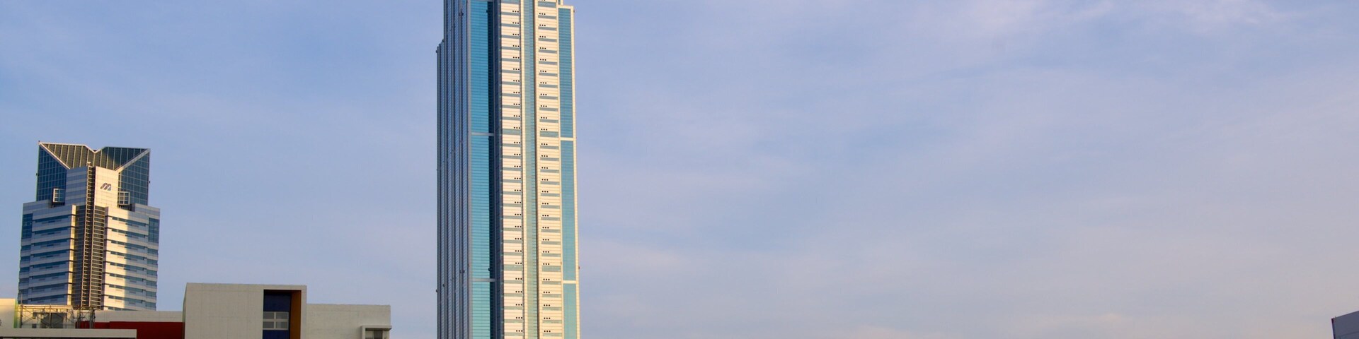 Osaka Prefectural Government Sakishima Building which includes a city