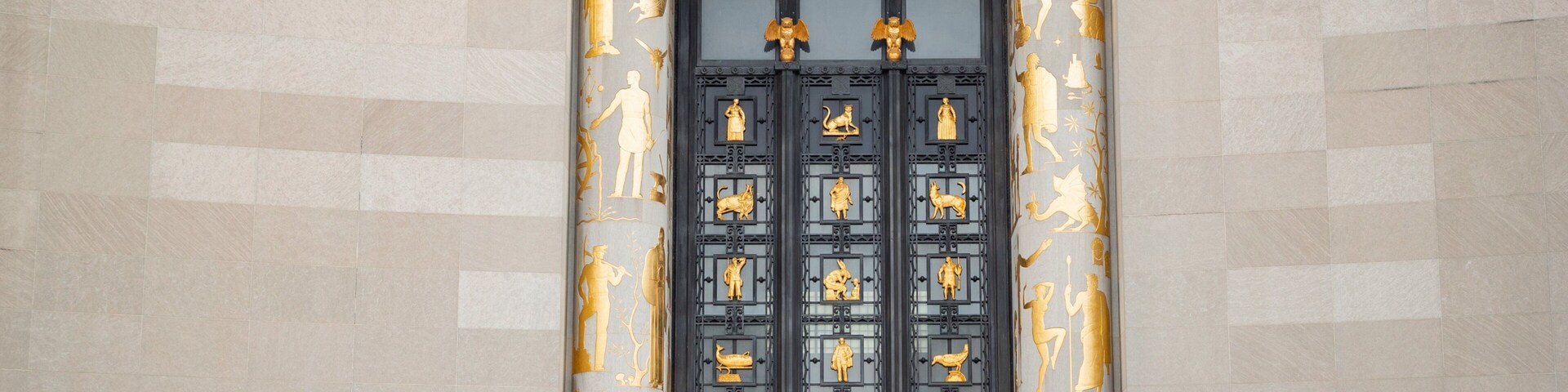 Brooklyn Public Library showing signage and an administrative buidling