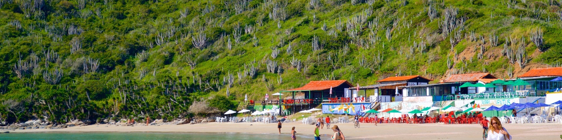 Conchas Beach which includes general coastal views, a coastal town and a beach