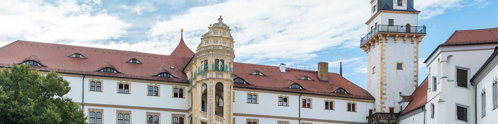 Torgau, Schloss Hartenfels Großer Wendelstein und Hausmannsturm