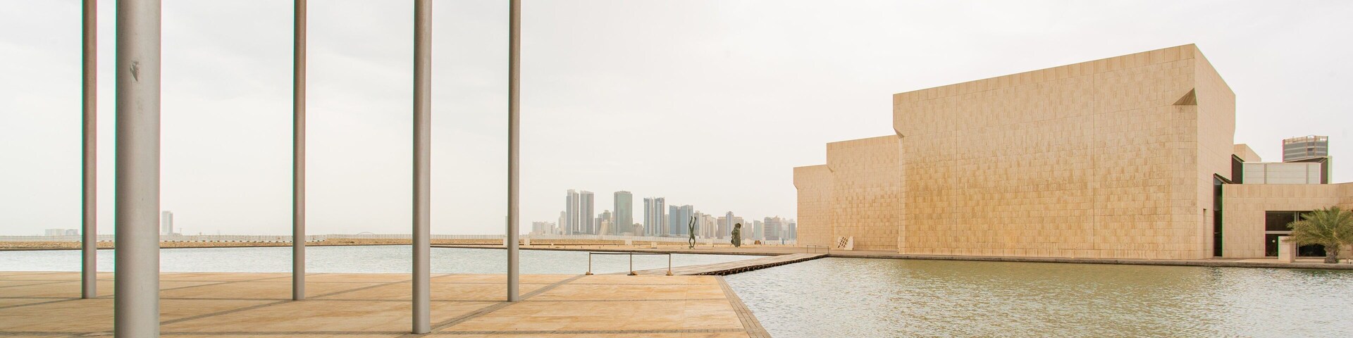 Bahrain National Theater which includes a pond