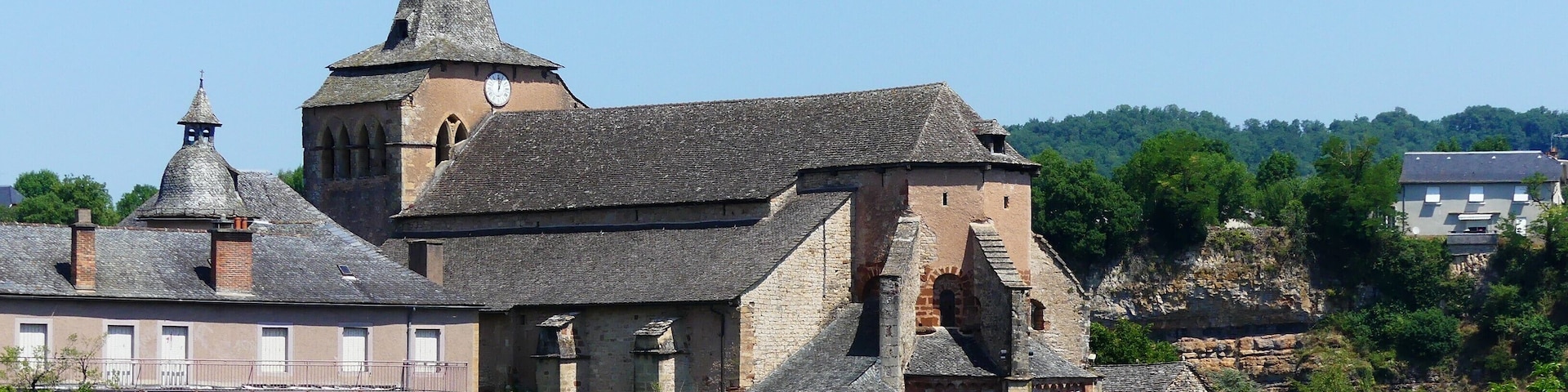 L'église de Bozouls, Aveyron, France.