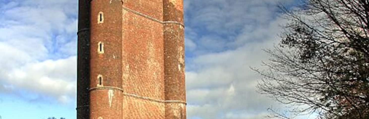 Alfred's Tower A triangular commemorative folly with circular turrets at each corner, it was completed in 1766 by Henry Hoare (the Younger) of Stourhead in tribute to the achievements of King Alfred. There is a larger than life sized statue of King Alfred on the other side of the tower. Grade I Listed.
