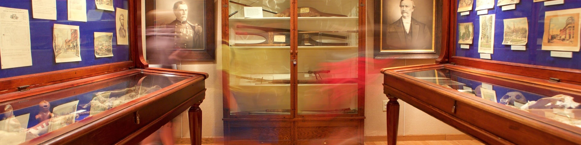 West Virginia State Museum featuring heritage elements and interior views