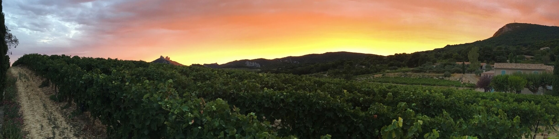 Amazing sunset from the terrace of this beautiful little restaurant