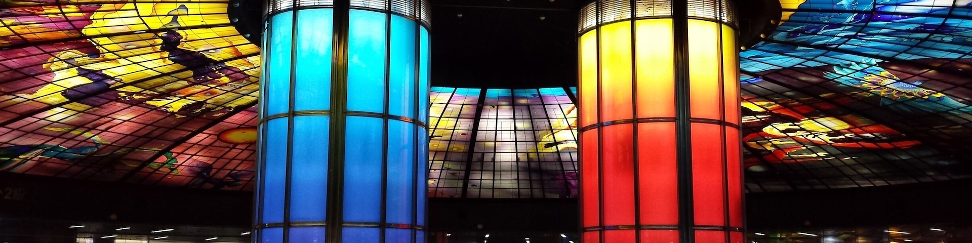 Colorful station. If you want to get a good photo without the crowd, go after 9pm.