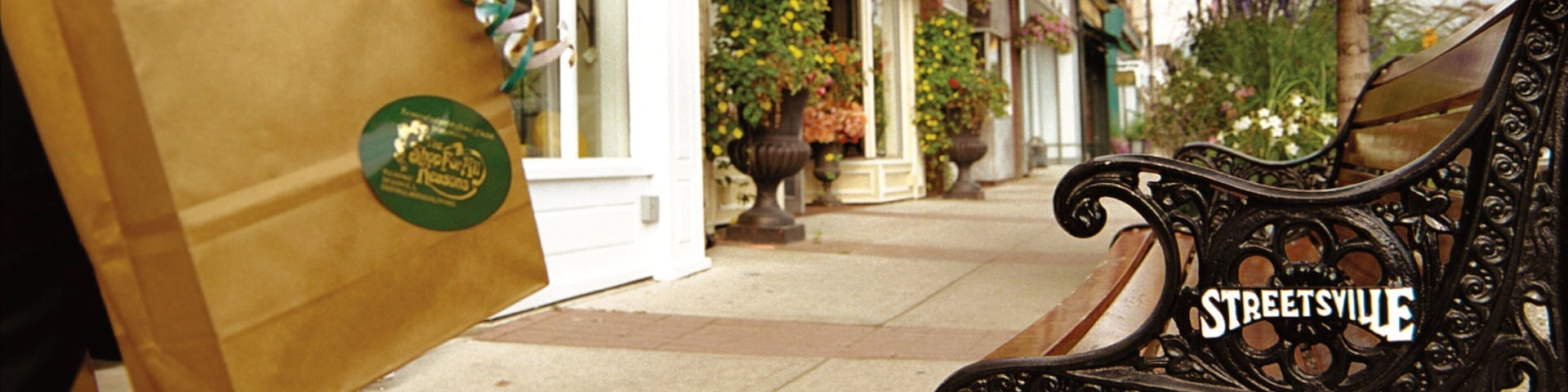 Streetsville which includes shopping, street scenes and signage