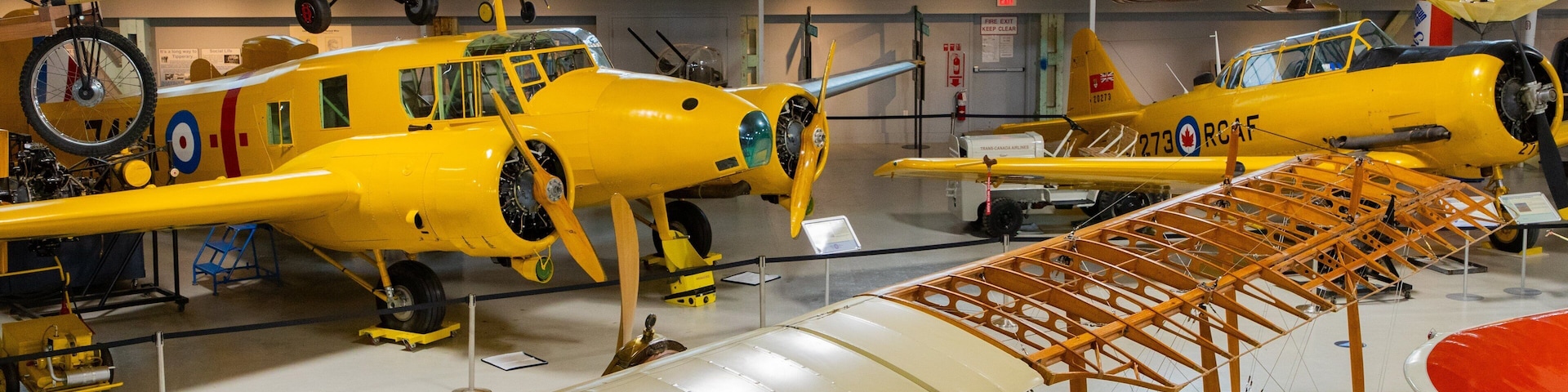 Aero Space Museum of Calgary showing interior views
