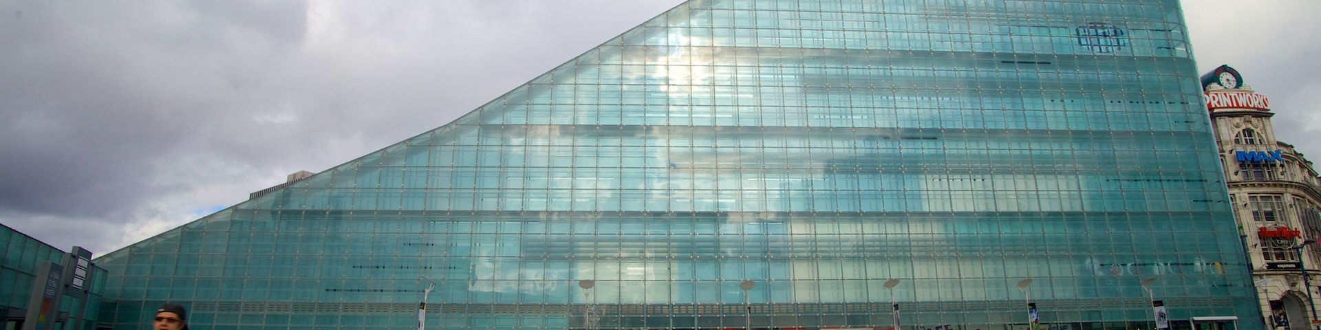 National Football Museum featuring modern architecture and a square or plaza
