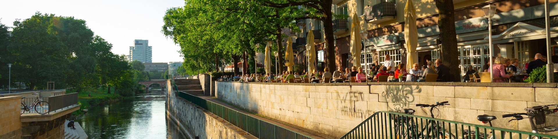 Leineschloss showing a river or creek