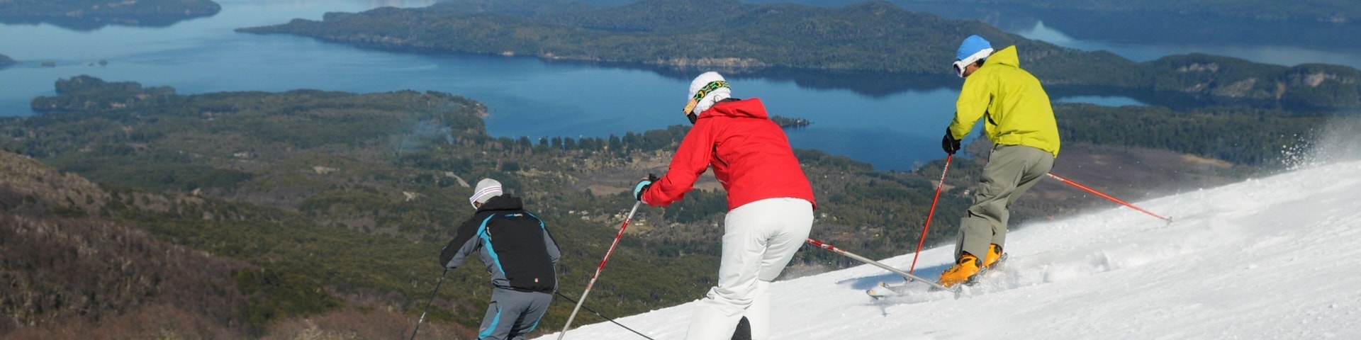Cerro Bayo featuring snow, a lake or waterhole and snow skiing