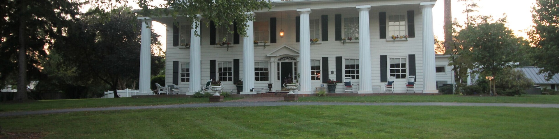 We stay at a lot of B&Bs when we travel. This is one of our favorites. RowanLark at Headwaters Farm in Olney Maryland. There is an interesting history behind the home including the fact that both Franklin Roosevelt and Winston Churchill stayed there. Anyway, beautiful home and rooms with an amazing pool area.