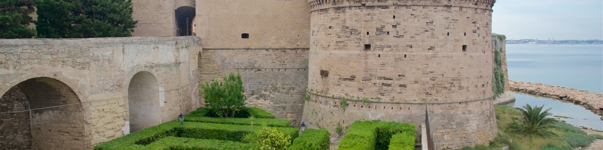 Aragonese Castle which includes general coastal views, a garden and a castle