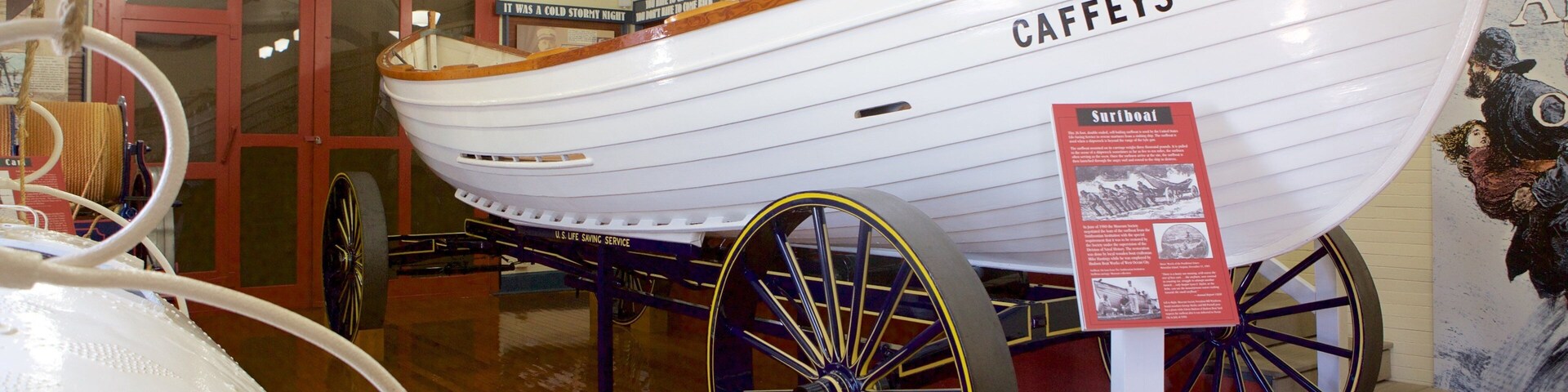 Ocean City Life-Saving Station Museum showing interior views
