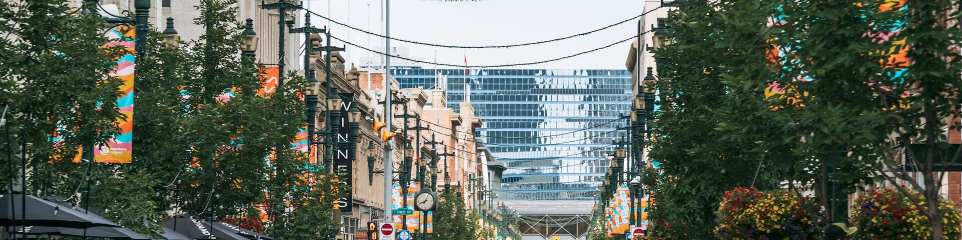 Stephen Avenue featuring a city and street scenes
